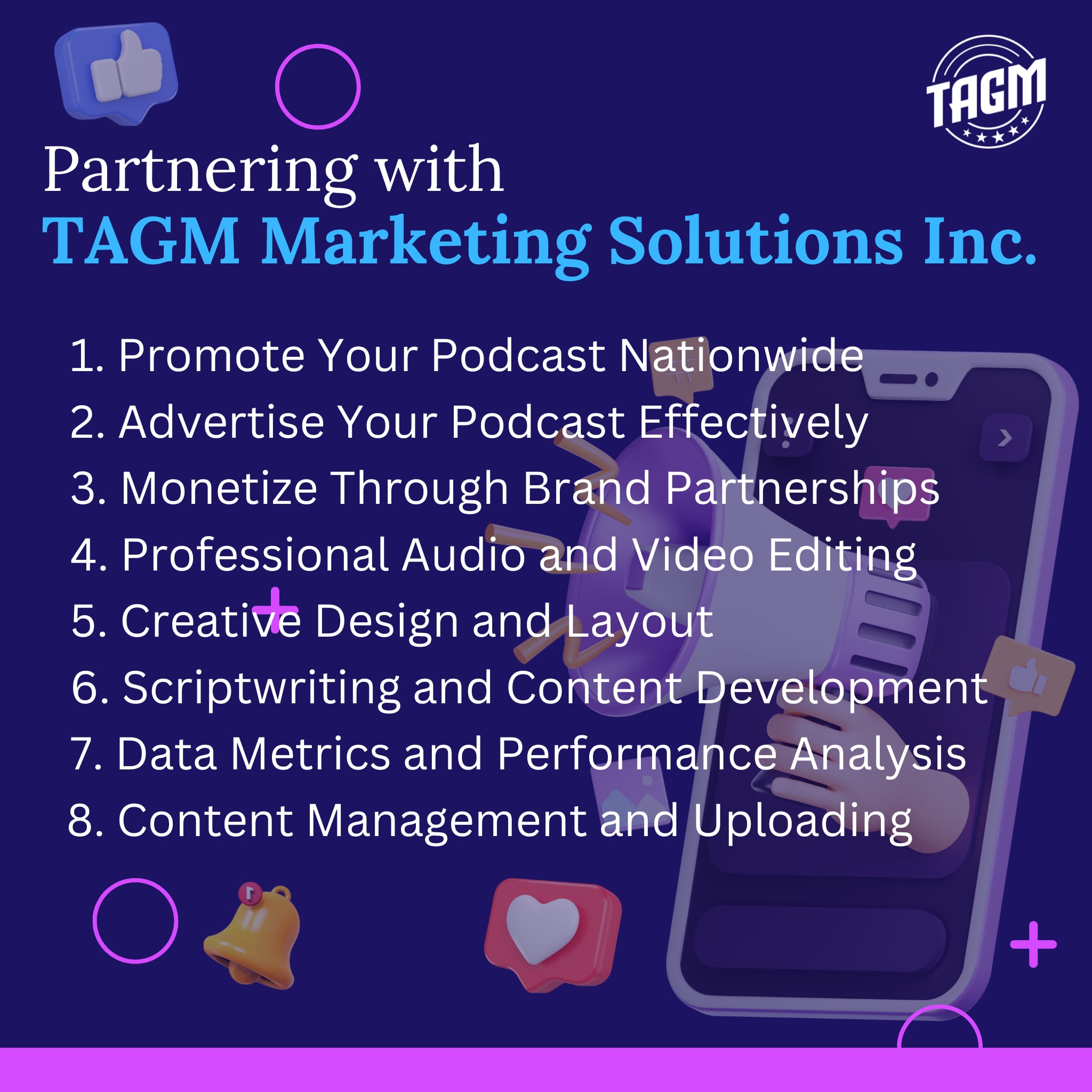 "Elevate Your Podcast: Partner with TAGM Marketing Solutions Inc ...
